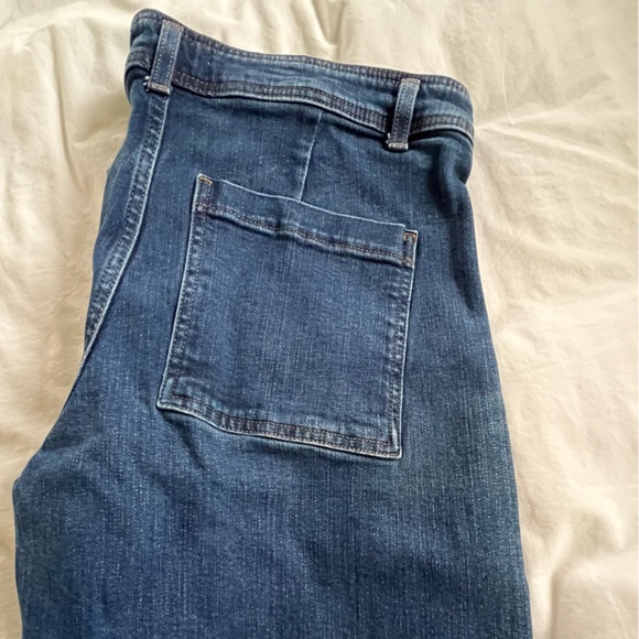 Zara | Jeans | Zara Deep Blue Wide Leg Jeans | Poshmark